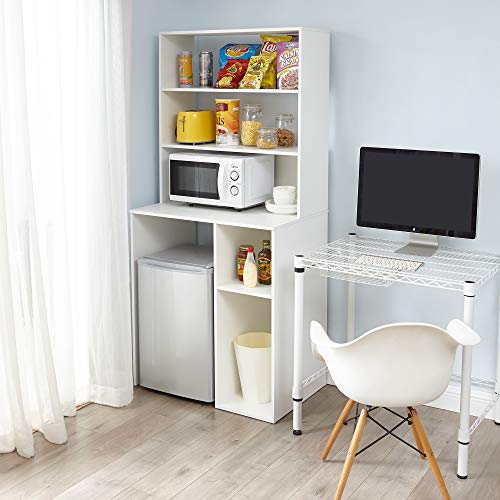 Yak About It Mini Fridge Dorm Station with Top Shelf - White