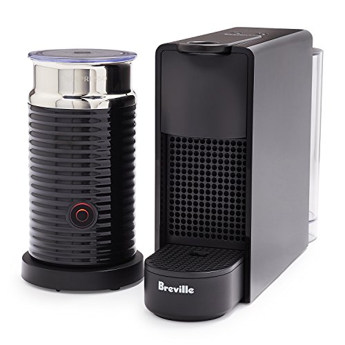 Nespresso Essenza Mini Espresso Machine by Breville with Milk Frother,20.3 fl oz, Piano Black