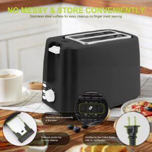 Toaster 2 Slice Best Rated Prime Toaster with 7 Shade Settings Reheat bagel Cancel Function and Removable Crumb Tray toaster for Bread Waffles