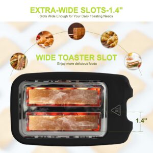 Toaster 2 Slice Best Rated Prime Toaster with 7 Shade Settings Reheat bagel Cancel Function and Removable Crumb Tray toaster for Bread Waffles