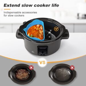 VYAJI Silicone Slow Cooker Divider Insert - Perfect compatible with Crockpot, Hamilton Beach, Elite Gourmet, Bella and any other 6,7,8QT slow cooker - Food-Grade Material, Easy Cleanup, Reusable, Eco-Friendly