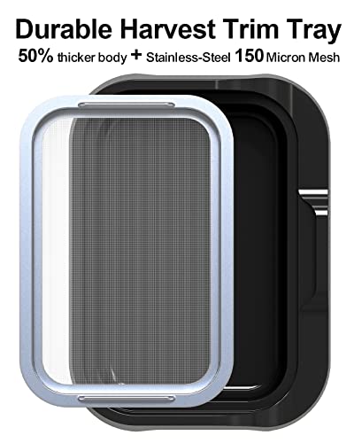 Trimming Tray for Buds, Ergonomic Design Trim Tray with 150 Micron Mesh Pollen Screen and Pollen Box, Herb Dry Sifter Trim Tray with Screen