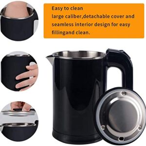 DCIGNA Electric Tea Kettle, 0.5L Stainless Steel Travel Kettle, Portable Hot Water Kettle, Auto Shut-off & Fast Boiling, Dry Protection, Suitable For Coffee, Tea, 110V/800W (Dark Blue)