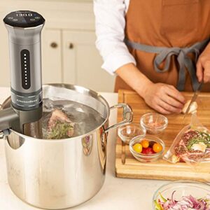 KitchenBoss Sous Vide Cooker Machine: Ultra-quiet 1100 Watt IPX7 Waterproof Water Thermal Immersion Circulator Accurate Temperature Control Digital Display Slow Cooking Sous-vide