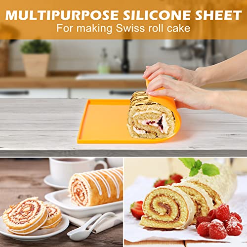 4PCS Silicone Dehydrator Sheets Dehydrator Mats with Edge for Fruit Leather Liquid Fruits Meat Vegetables Herbs,Avkast Non-stick Dehydrator Trays with Silicone Scraper Compatible with Cosori CP267-FD