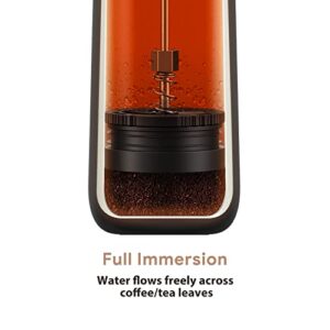 Encoola Portable French Press Travel Coffee Maker 14oz/400g Mini French Press Mug Insulated Filter Coffee Cup Double-Layer Insulated Four-Layer Filter Mesh