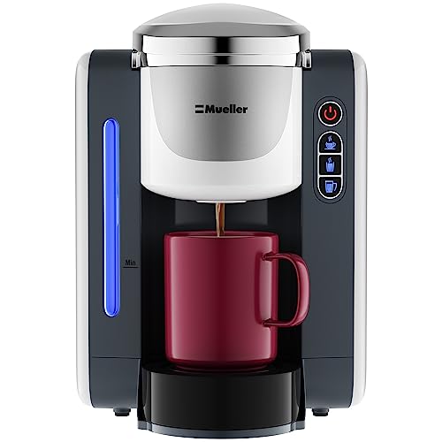 Mueller Single Serve Pod Compatible Coffee Maker Machine With 4 Brew Sizes, Rapid Brew Technology with Large Removable 48 oz Water Tank