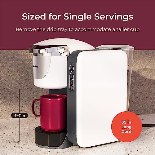 Mueller Single Serve Pod Compatible Coffee Maker Machine With 4 Brew Sizes, Rapid Brew Technology with Large Removable 48 oz Water Tank