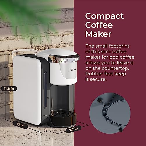 Mueller Single Serve Pod Compatible Coffee Maker Machine With 4 Brew Sizes, Rapid Brew Technology with Large Removable 48 oz Water Tank