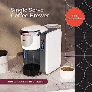 Mueller Single Serve Pod Compatible Coffee Maker Machine With 4 Brew Sizes, Rapid Brew Technology with Large Removable 48 oz Water Tank