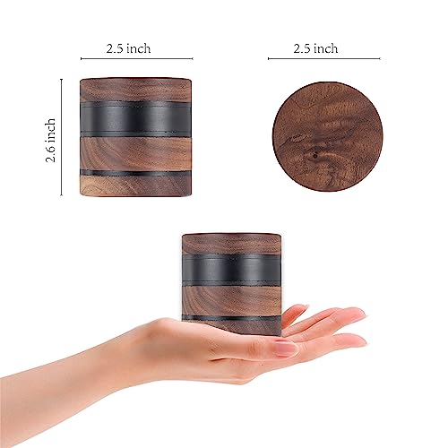 RUKIOO Wooden Spice Grinder 2.5" Black