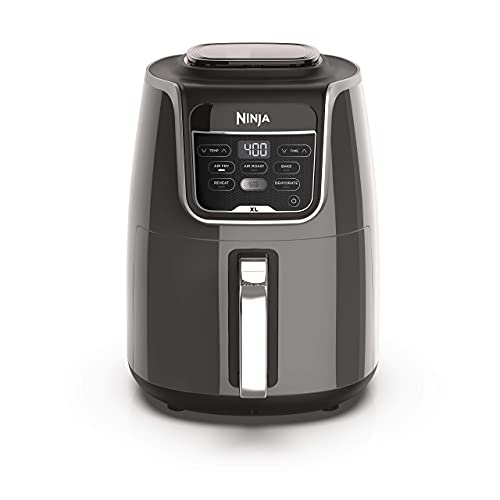 Ninja AF150AMZ Air Fryer XL that Air Fry's, Air Roast's , Bakes, Reheats, Dehydrates with 5.5 Quart Capacity, and a high gloss finish, grey (Renewed)