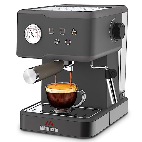 MAttinata Espresso Machine, Professional 20 Bar Espresso Maker with Milk Frother and Steamer, Retro Coffee Maker for Home Latte Cappuccino for Cappuccino Latte Gifts