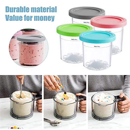 Ice Cream Category Ninja Ice Cream Category NC299AMZ NC300 Series Ice Cream Maker Dishwasher Safe Leak Proof Cream Container Box Lid Pink/Green/Gray/Blue