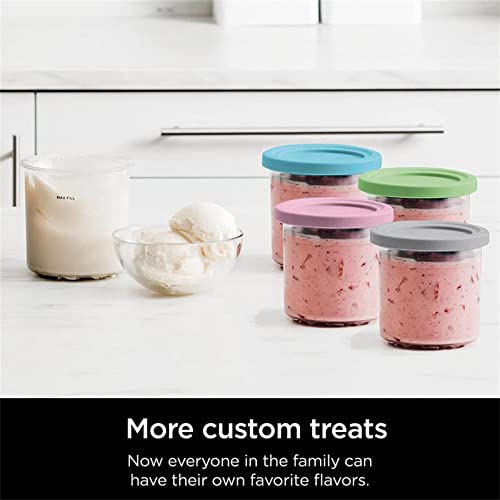 Ice Cream Category Ninja Ice Cream Category NC299AMZ NC300 Series Ice Cream Maker Dishwasher Safe Leak Proof Cream Container Box Lid Pink/Green/Gray/Blue