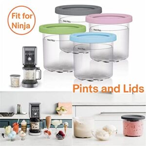 Ice Cream Category Ninja Ice Cream Category NC299AMZ NC300 Series Ice Cream Maker Dishwasher Safe Leak Proof Cream Container Box Lid Pink/Green/Gray/Blue