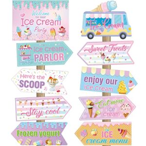 20 pcs ice cream party decorations ice cream party sign ice cream birthday party decorations ice cream party supplies ice cream theme party decorations street photo prop cutouts for home party decor