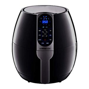 gowise usa 5-quart air fryer with 8 cook presets + recipe book, black, 5.0-qt