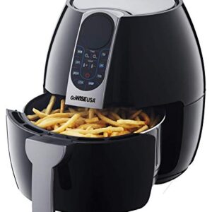 GoWISE USA 5-Quart Air Fryer with 8 Cook Presets + Recipe Book, Black, 5.0-Qt