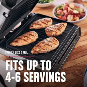 George Foreman Contact Smokeless Select a Temp. Grill, Family Size (4-6 Servings)