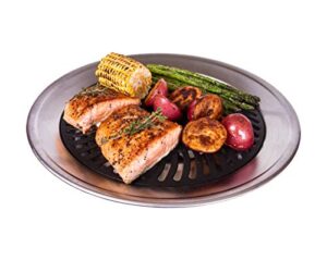 kitchen + home stove top smokeless grill indoor bbq, stainless steel with double coated non stick surface