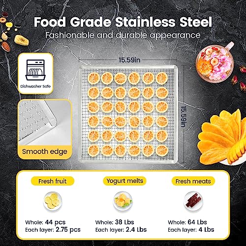 COLZER 16 Tray Food Dehydrator Stainless Steel Commercial Dehydrators Dryer for Fruit, Meat, Beef, Jerky, Herbs with Adjustable Timer and Temperature Control Businesses Using