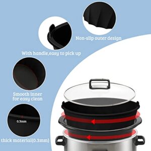 Slicone Crockpot Liner, Crock Pot Liners Reusable Slow Cooker Liners Fit Crock-Pot 6 Quart Oval Crock Pot, Crockpot Liners Leakproof Dishwasher Safe Cooking Liner Hamilton Beach Crockpot Liner