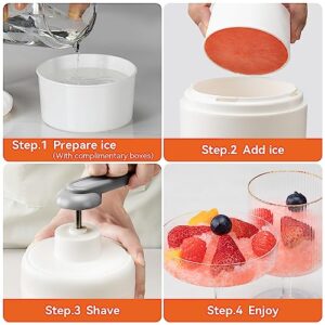 KEOUKE Manual Ice Shaver Portable Snow Cone Machine Shaved Ice Maker Ice Crusher with 3 Free Ice Boxes