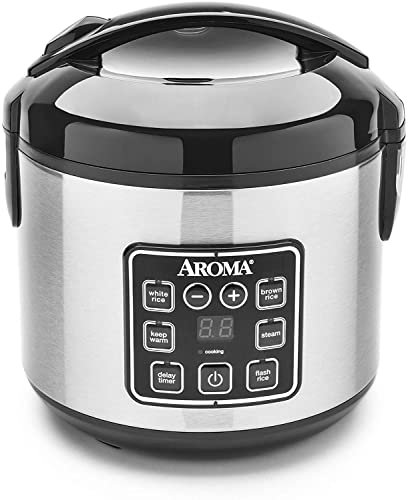 8 Cup Digital Cool-Touch Rice Cooker and Food Steamer, Stainless, ARC-914SBD (Renewed)