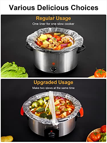 SMARTAKE Slow Cooker Liners, Crock Pot Liners 13"x 15" Crockpot Liners Disposable, Crockpot Bags Liners Small Size Fit 1.5QT to 3QT for Slow Cooker, Crockpot, Cooking Trays, 30 Liners