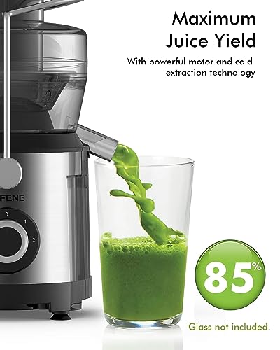 Juicer Machine, SiFENE 1300W(Peak) Moto Larger 3.2" Mouth Centrifugal Juicer Extractor Maker, Juice Squeezer for Whole Fruits and Vegetables, Dual Speeds,Easy to Clean, BPA Free