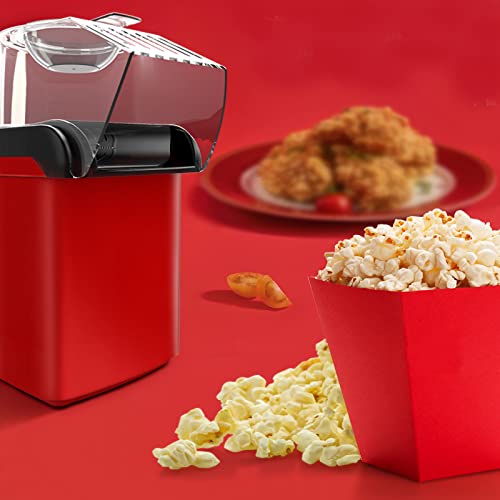 Hot Mini Air Popcorn Popper for Home 3 Minutes Fast Making Healthy Oil Free Smart Popper Gift Set Maker Electric No Oil High Pop Rate Personal Small Popped Machine with Measuring 12 OZ Cup BPA Free