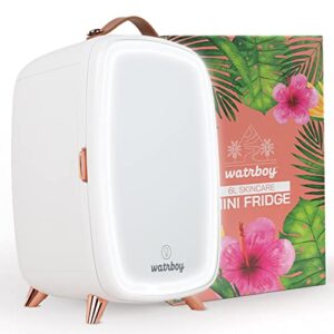 watrboy professional skincare fridge, 6 liter cosmetic beauty fridge, mini makeup fridge for skin care, compact makeup fridge for skincare