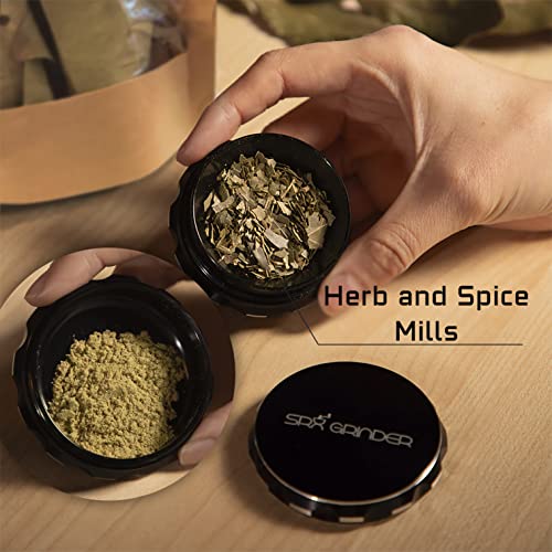 SRX GRINDER-Multi Purpose Crusher 2.5 Inch Alumium Non Stick Spice Grinder Herb Grinder for Grinding Dry Fresh Spice, Manual Spice Grinder