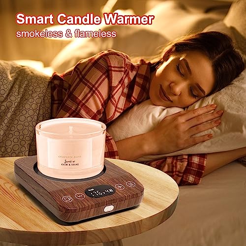 CEROBEAR Coffee Mug Warmer, Auto On/Off Upgrade Gravity-Induction Mug Warmer for Desk with 9 Temperature Settings, 1-9 Timer Smart Candle Cup Warmer for Home Office