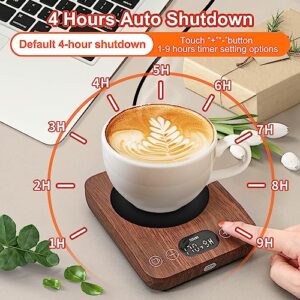 CEROBEAR Coffee Mug Warmer, Auto On/Off Upgrade Gravity-Induction Mug Warmer for Desk with 9 Temperature Settings, 1-9 Timer Smart Candle Cup Warmer for Home Office