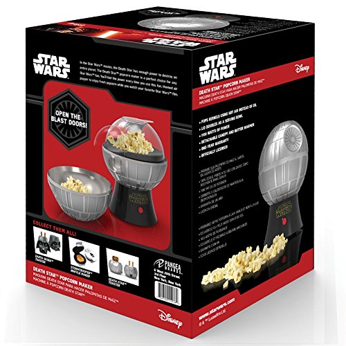 Uncanny Brands Star Wars Death Star Popcorn Maker - Hot Air Style with Removable Bowl