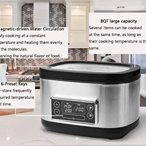 Mono-gatari Sous Vide Machine, Sous Vide Precision Cooker, 8 Quart Sous Vide Cooker with LED Touchscreen,Stainless Steel Ultra-quiet Fast-Heating Immersion Circulator Precise Cooker with Accurate Temperature and Timer Control,Water Bath Cooker with Recipe