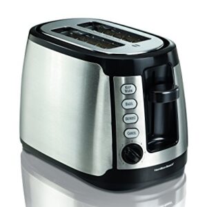 Hamilton Beach Keep Warm 2 Slice Toaster, Silver with Black (22811)