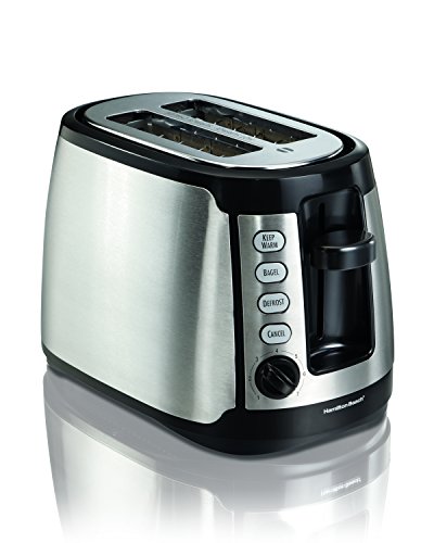 Hamilton Beach Keep Warm 2 Slice Toaster, Silver with Black (22811)