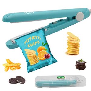 chip bag sealer handheld bag sealer heat seal food saver bags mini kitchen gadgets,handheld food sealer heat sealer with 45"power cable for mylar bag plastic bag vacuum sealer bags(blue)