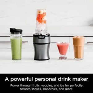 Ninja BN300 Nutri-Blender 900-Peak-Watt Personal Blender, 2 Dishwasher-Safe To-Go Cups (Renewed)