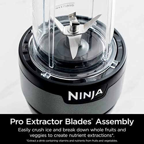 Ninja BN300 Nutri-Blender 900-Peak-Watt Personal Blender, 2 Dishwasher-Safe To-Go Cups (Renewed)