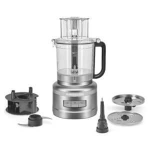 kitchenaid 13 cup food processor, contour silver