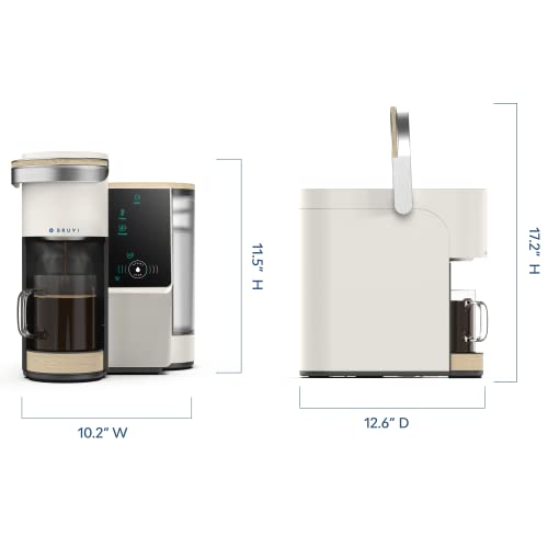 BRUVI The Bruvi Bundle | Single-Serve Coffee System | Includes 20 Coffee and Espresso B-Pods + Bruvi Coffee Brewer + Premium Water Filter Kit