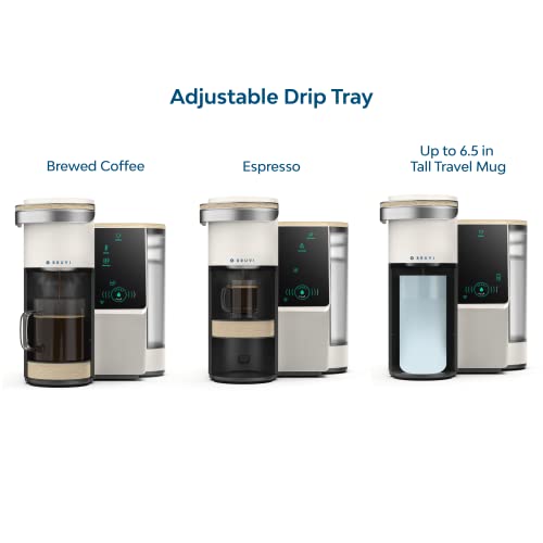 BRUVI The Bruvi Bundle | Single-Serve Coffee System | Includes 20 Coffee and Espresso B-Pods + Bruvi Coffee Brewer + Premium Water Filter Kit