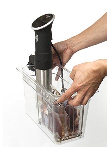 LIPAVI Sous Vide Container Model C5 – 1.75 Gallon, 12.7 X 7 Inch, Height 8 Inch. Strong, Clear Polycarbonate. NOT INCLUDED: Matching L5 rack and lids for virtually any Sous Vide machine.