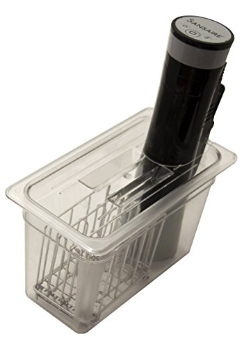 LIPAVI Sous Vide Container Model C5 – 1.75 Gallon, 12.7 X 7 Inch, Height 8 Inch. Strong, Clear Polycarbonate. NOT INCLUDED: Matching L5 rack and lids for virtually any Sous Vide machine.