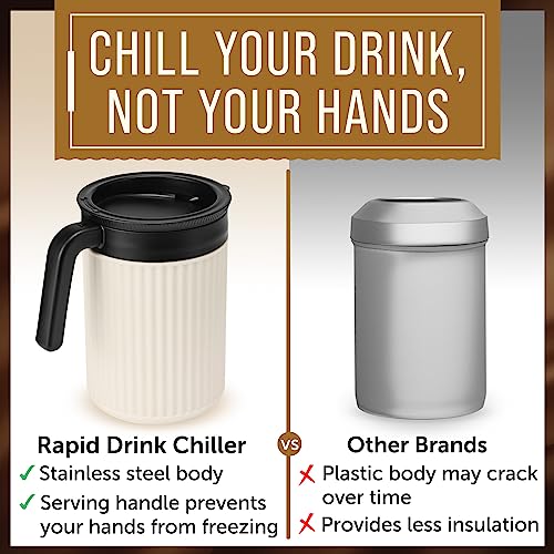 Maplefield Coldsnap Carafe Rapid Beverage Chiller 12.5 oz - Iced Coffee in 60 seconds - Instant Drink Cooler for Coffee, Tea & Cocktails - All-in-one Insulated Iced Coffee Maker and Carafe