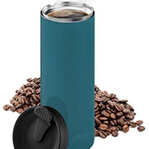 bobble French Coffee Presse, On-The-Go use, Quick Brew, Slim Design, Triple Wall Insulation, 14 oz (Peacock)